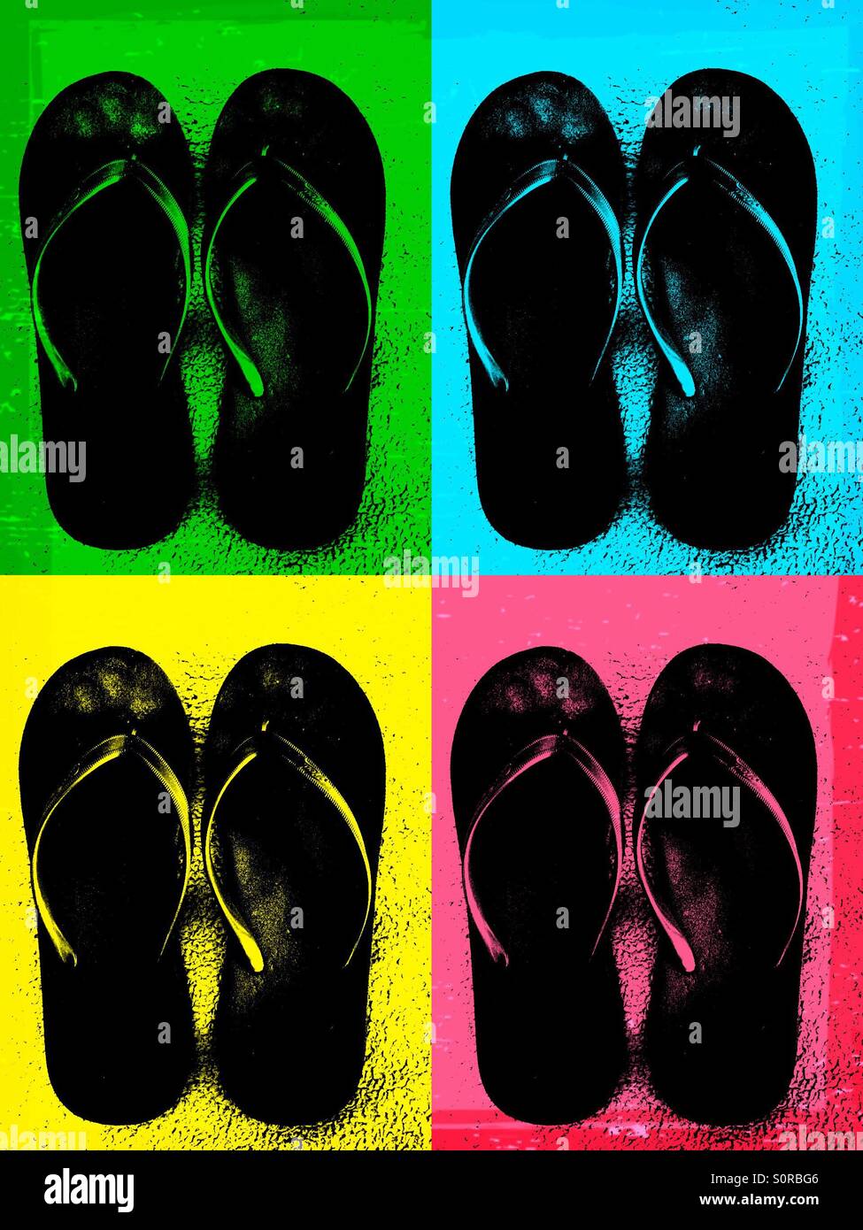 Pop art flip flops Stock Photo - Alamy
