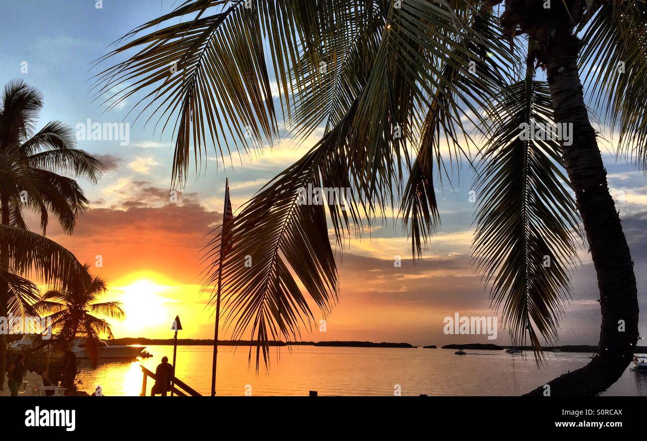 Sunset in the Florida Keys Stock Photo - Alamy