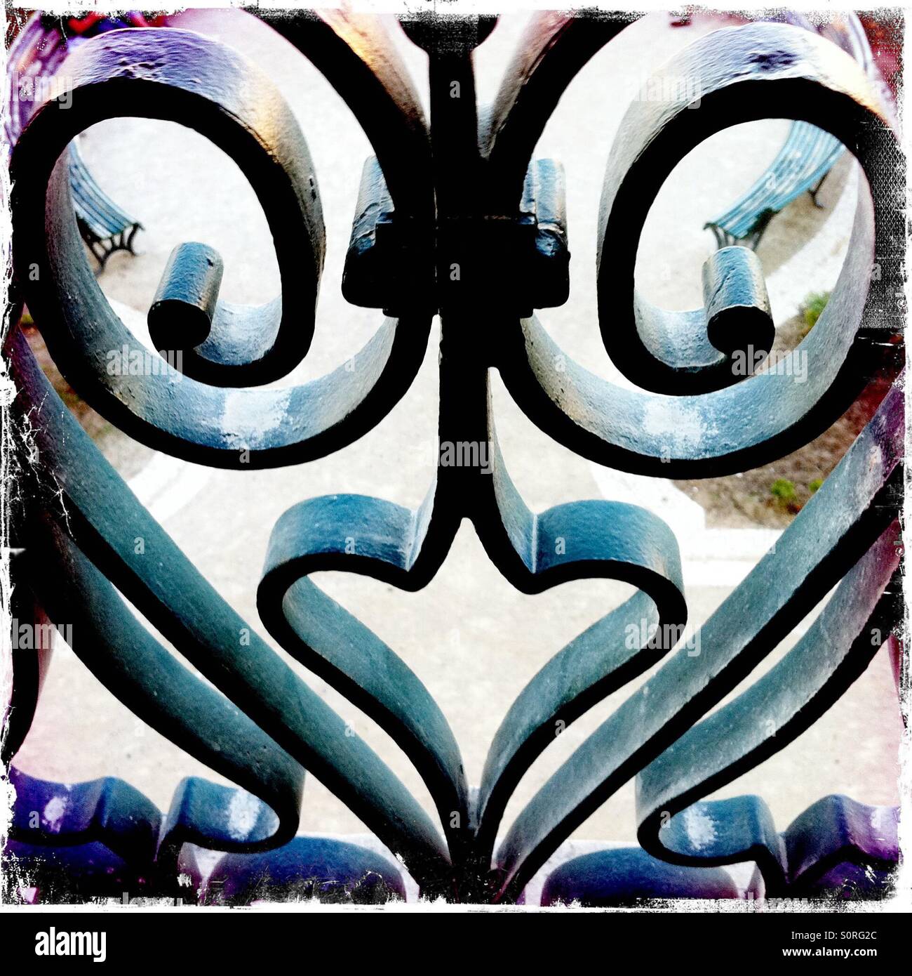 Heart wrought iron fence hi-res stock photography and images - Alamy