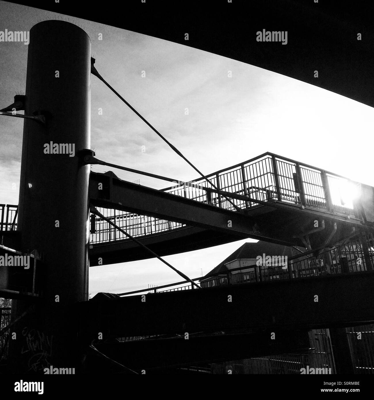 Steel footbridge hi-res stock photography and images - Alamy