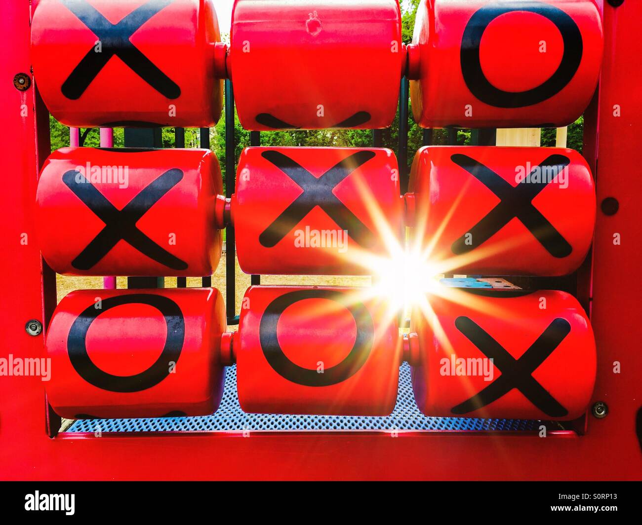 Oversized tic tac toe, set up in a children’s play area, Ontario ...