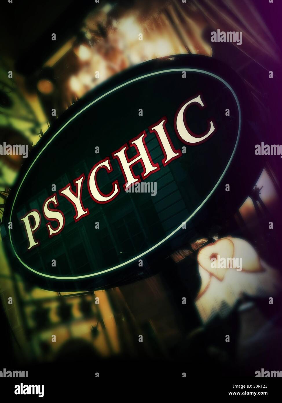 Psychic sign is displayed outside the studio Stock Photo - Alamy