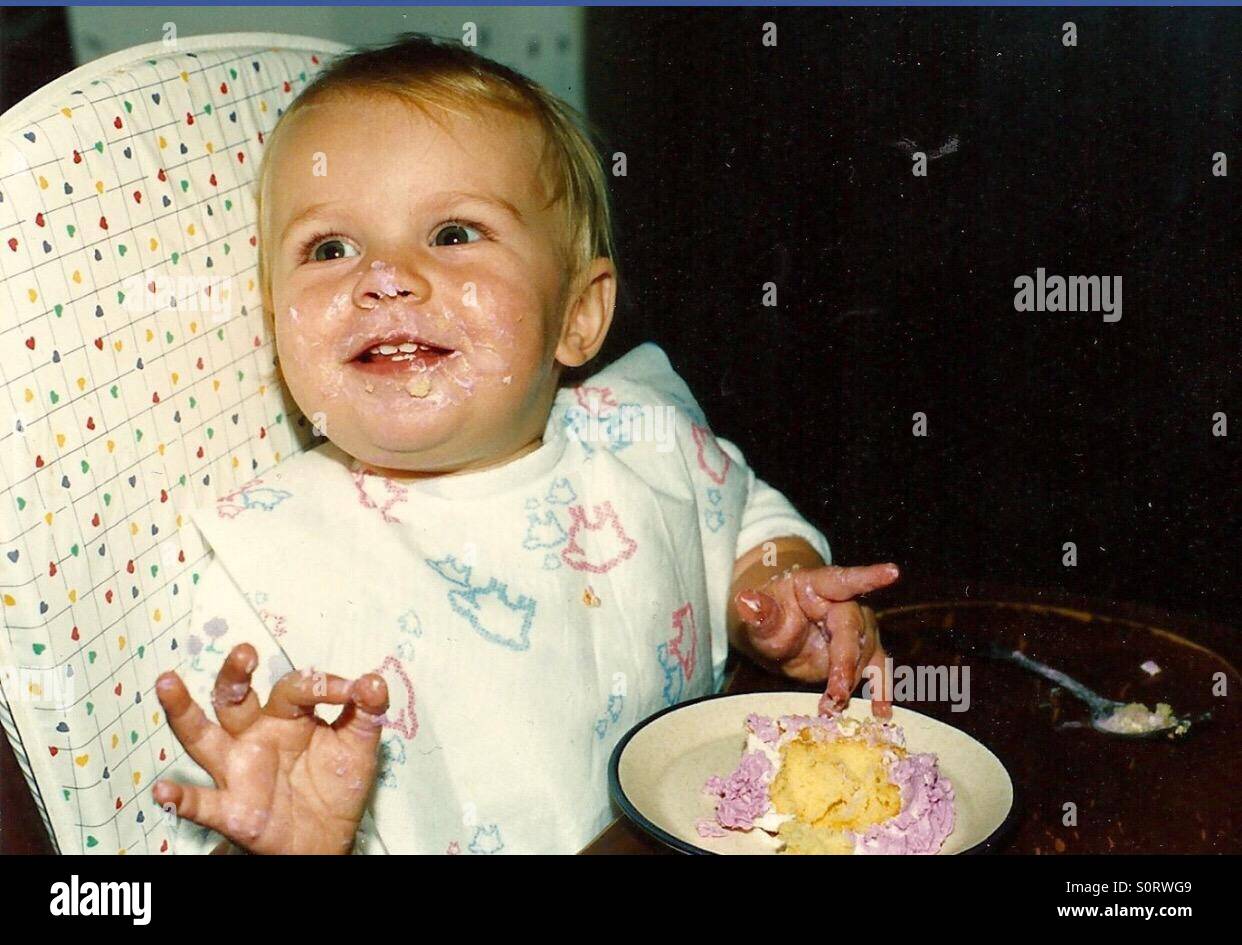 Baby birthday cake hi-res stock photography and images - Alamy