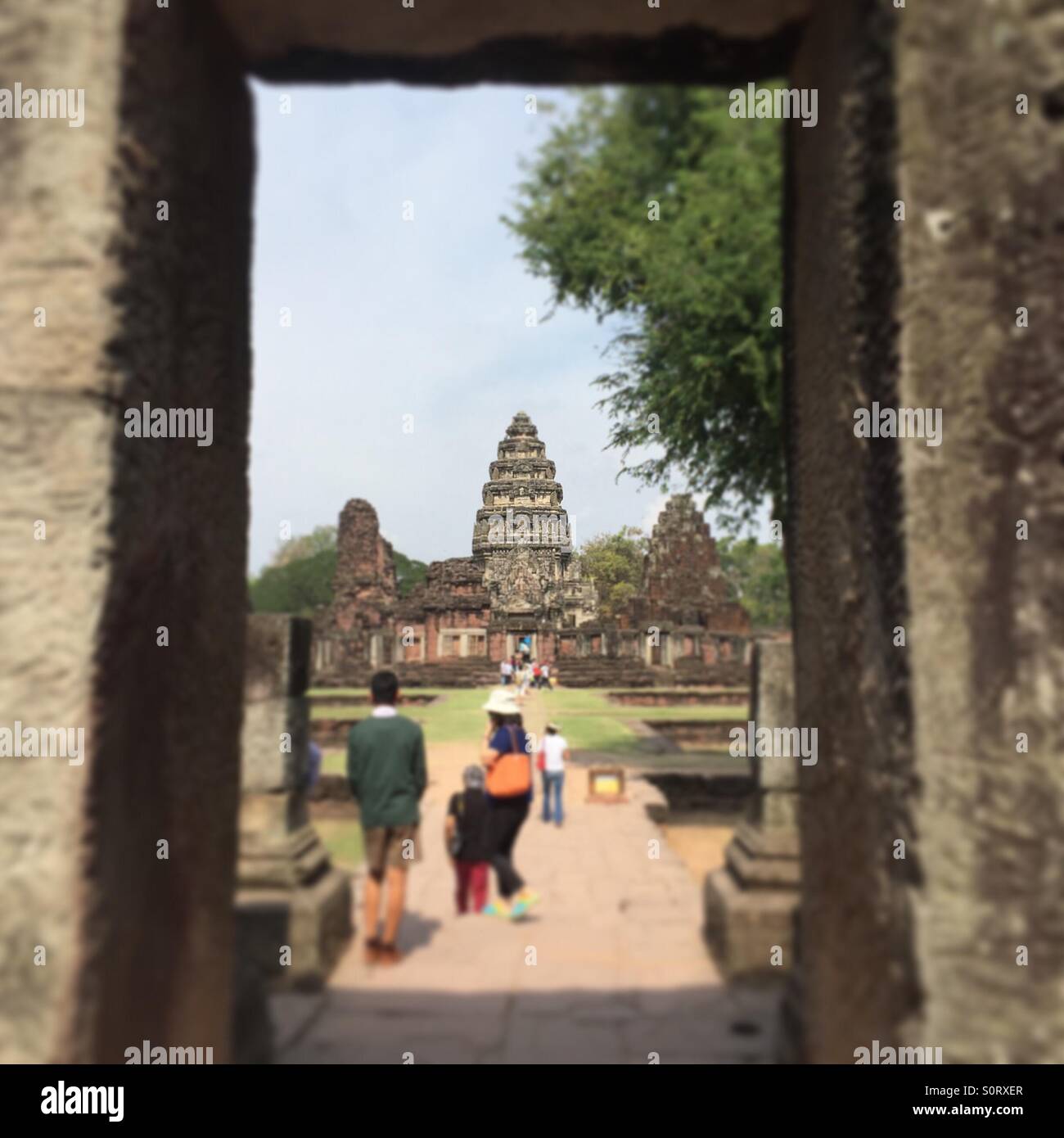 Door to ancient ruins of Pimai Stock Photo - Alamy