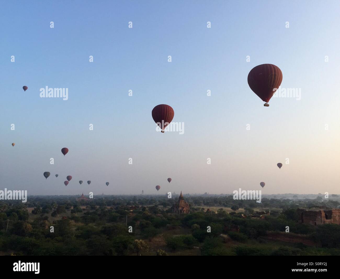 Balloons over Bagan Stock Photo - Alamy