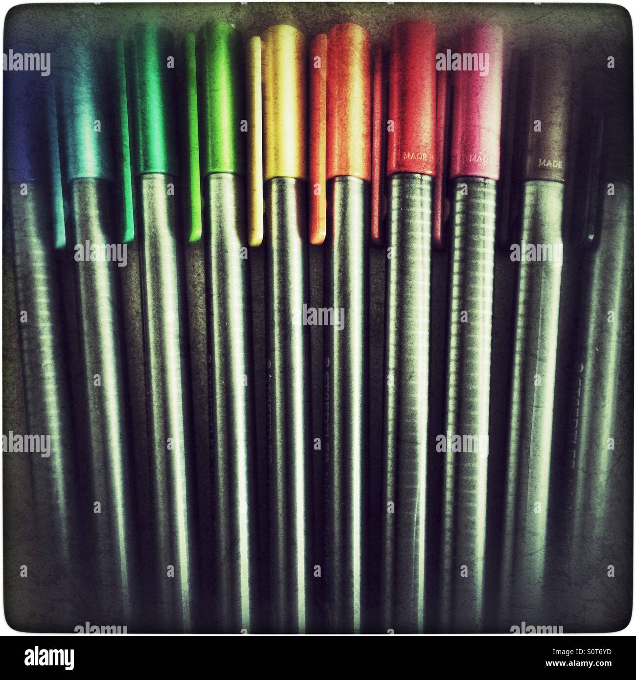 Selection of fineliner pens Stock Photo - Alamy