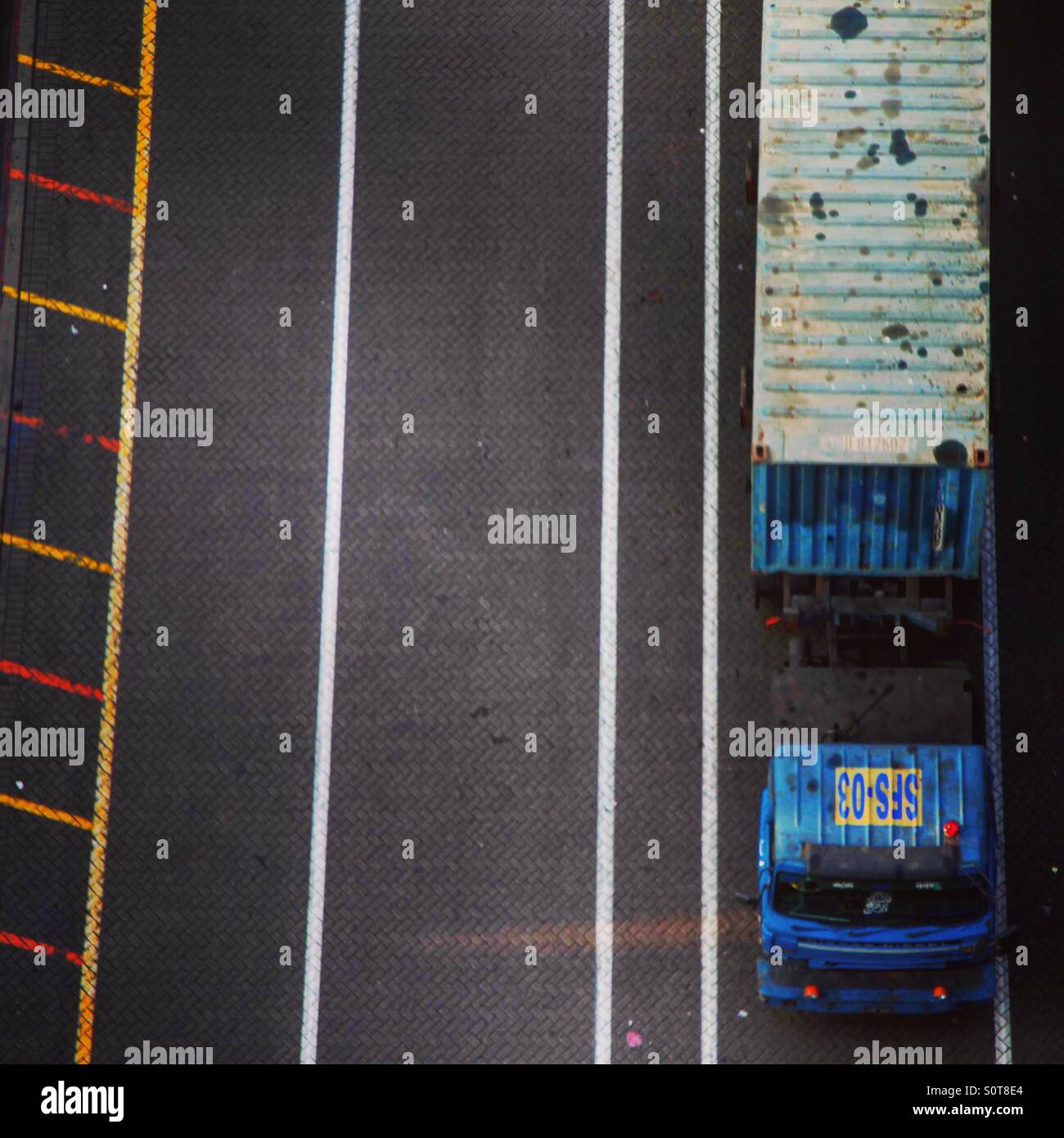 Truck aerial view hi-res stock photography and images - Alamy