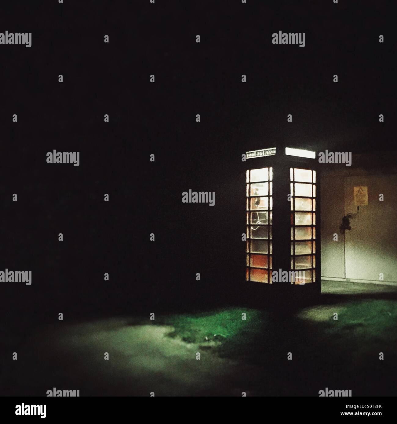Telephone box at night hi-res stock photography and images - Alamy