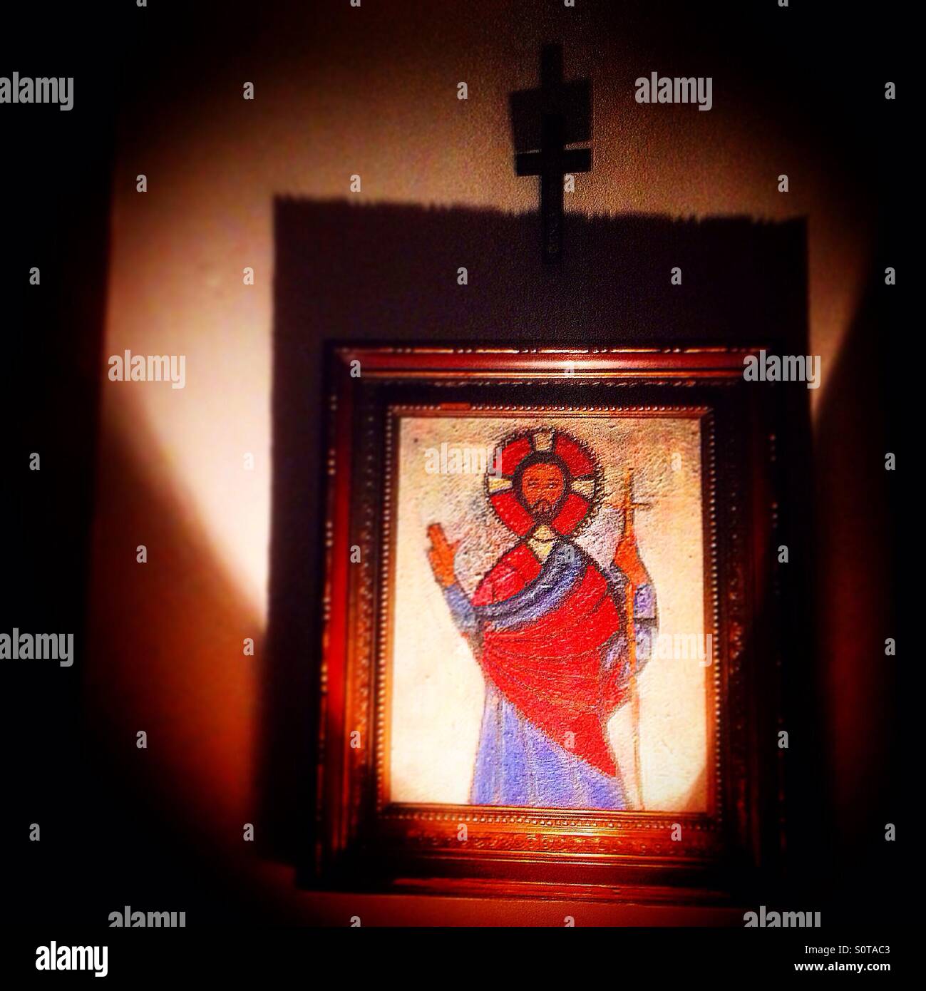 A painting of Jesus Christ in Mexico City, Mexico Stock Photo - Alamy
