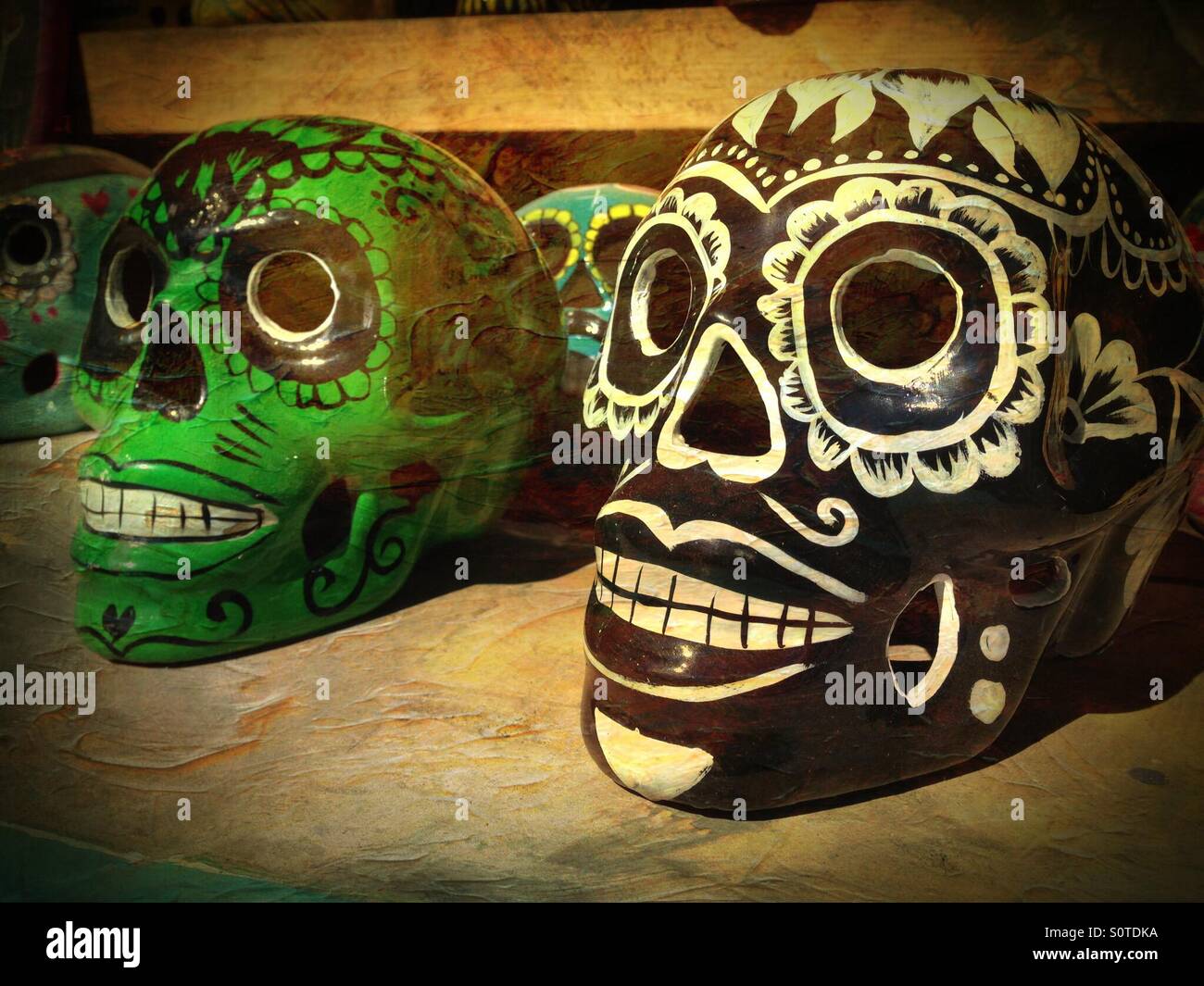 Mexican Calaca skulls used for decoration during the Day of the Dead ...