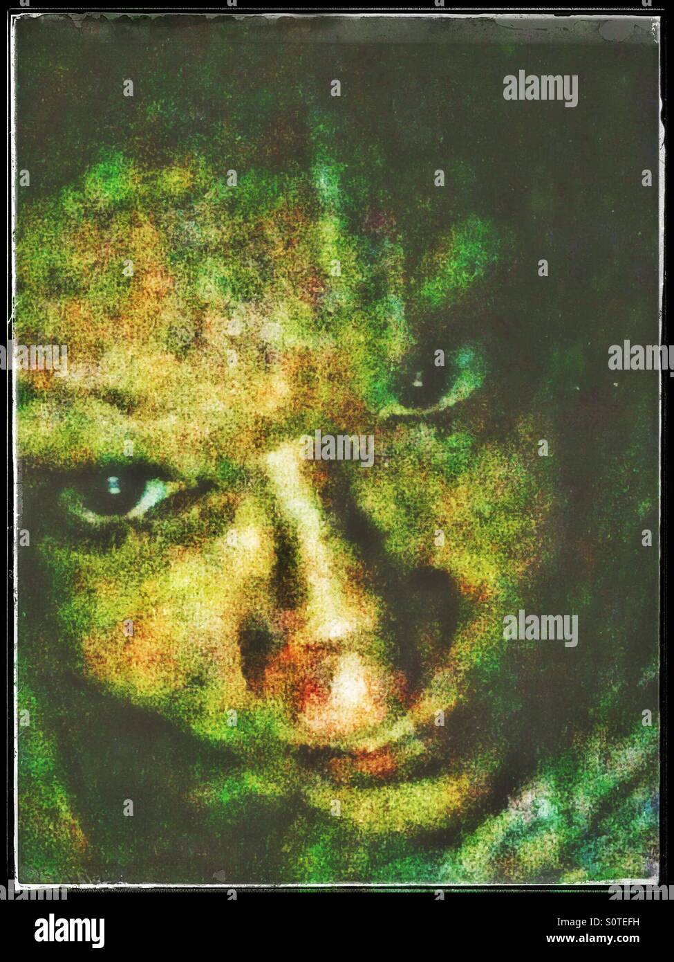 Face in color hi-res stock photography and images - Alamy