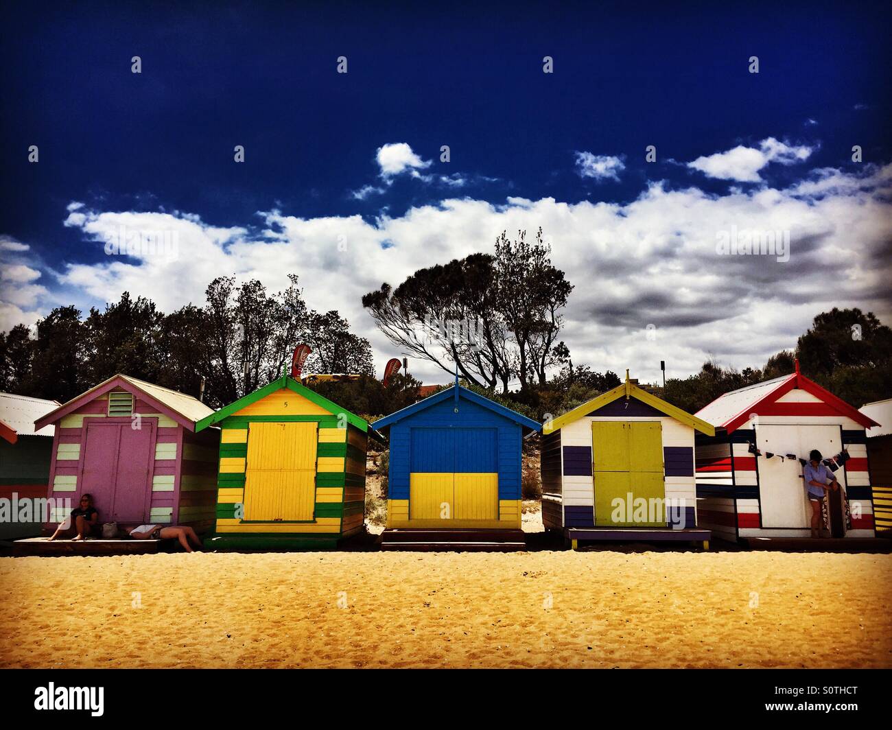Brighton Beach Bathing Boxes High Resolution Stock Photography and ...