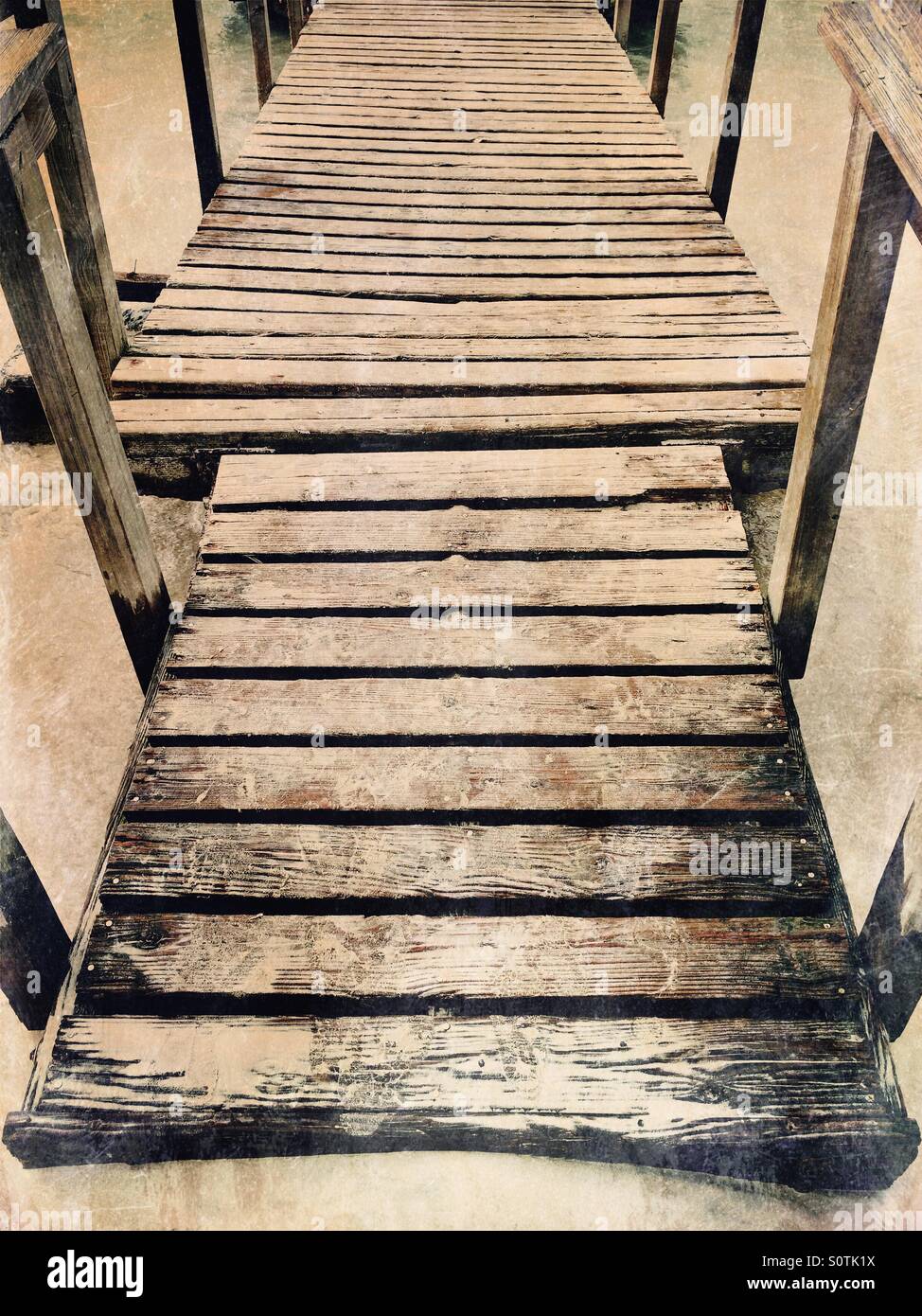 Rustic wooden jetty hi-res stock photography and images - Alamy