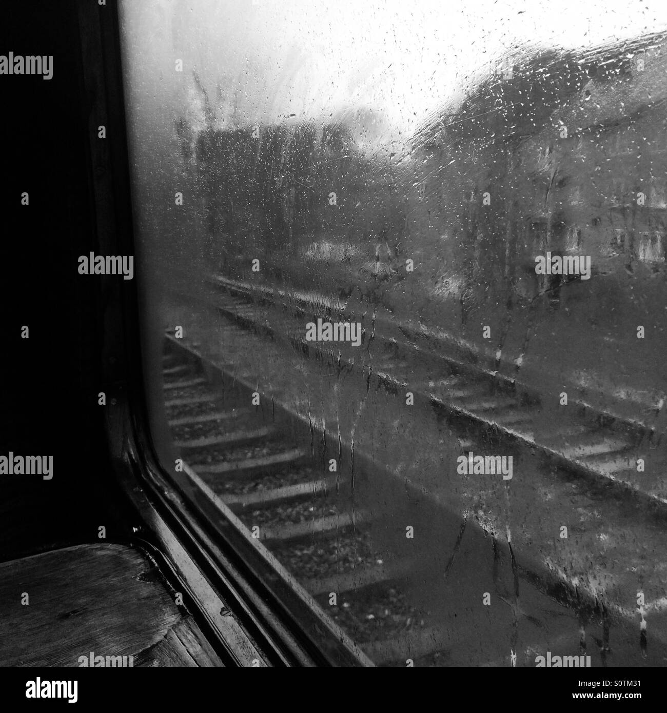 Train window rain hi-res stock photography and images - Alamy
