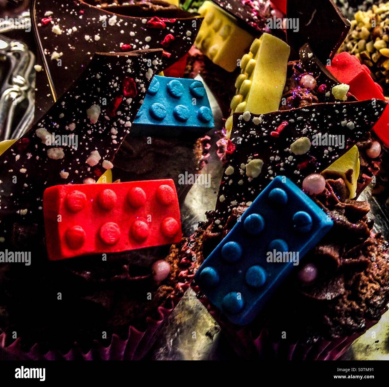 Lego chocolate cake Stock Photo - Alamy