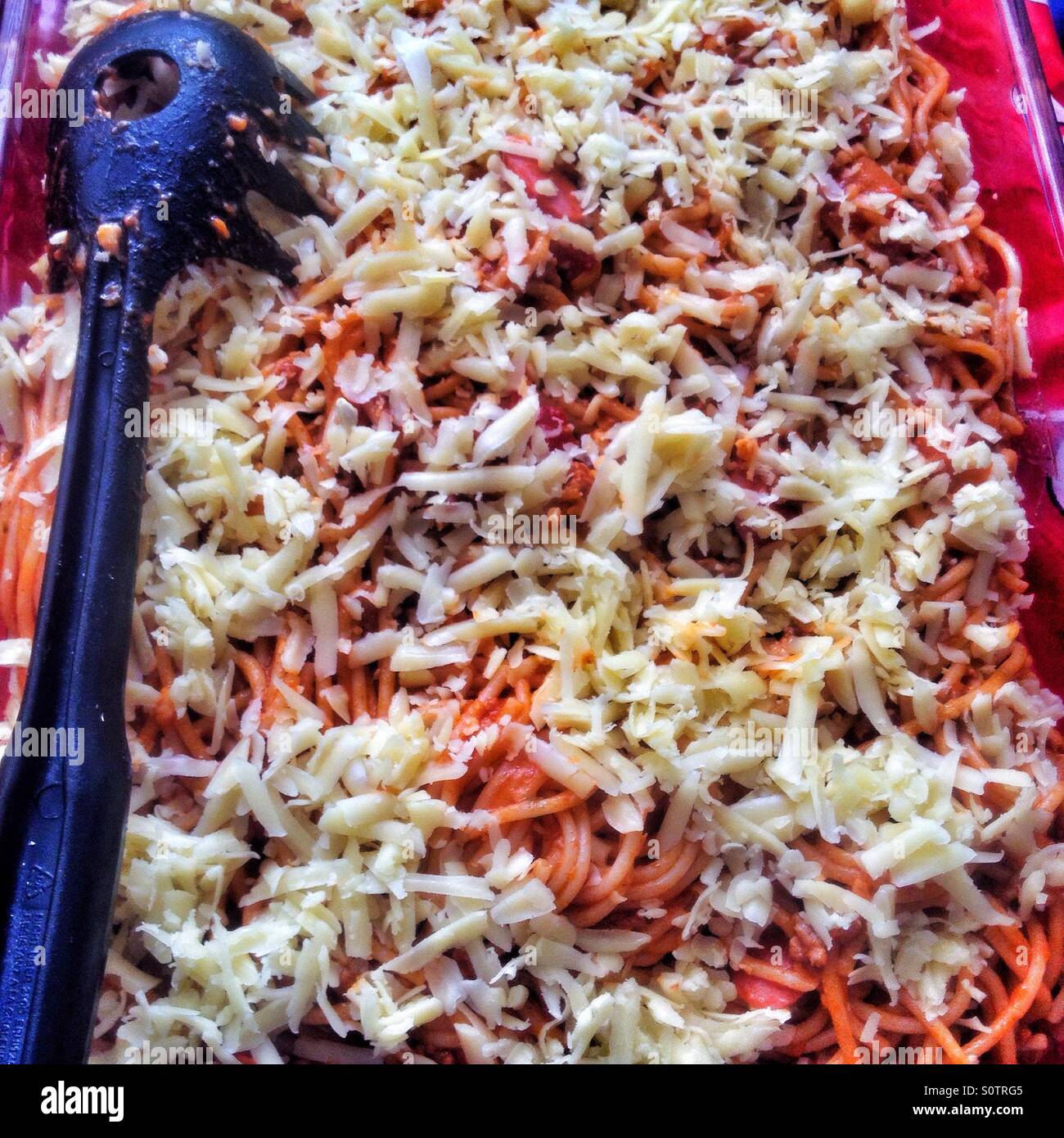 Filipino spaghetti bolognese Stock Photo - Alamy