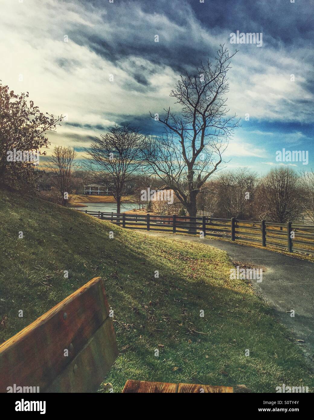 A warm winter day on a path Stock Photo - Alamy