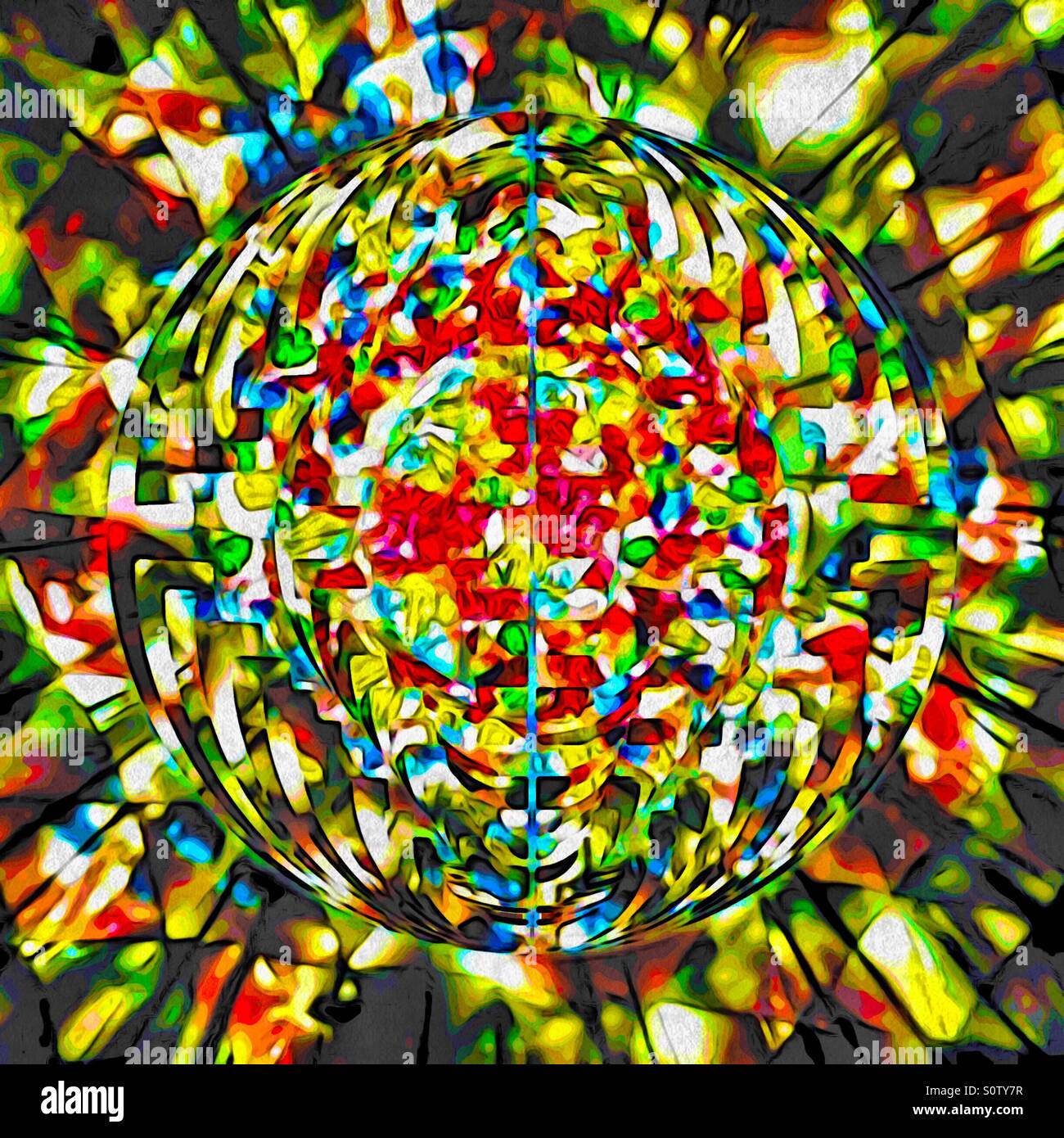 Vibrant glowing sphere Stock Photo - Alamy