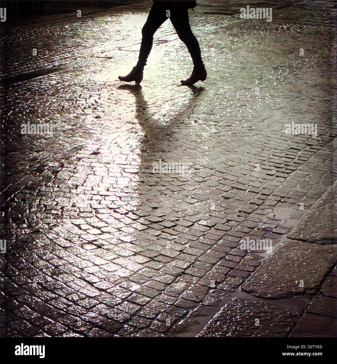 Wet cobbles cobblestones hi-res stock photography and images - Alamy