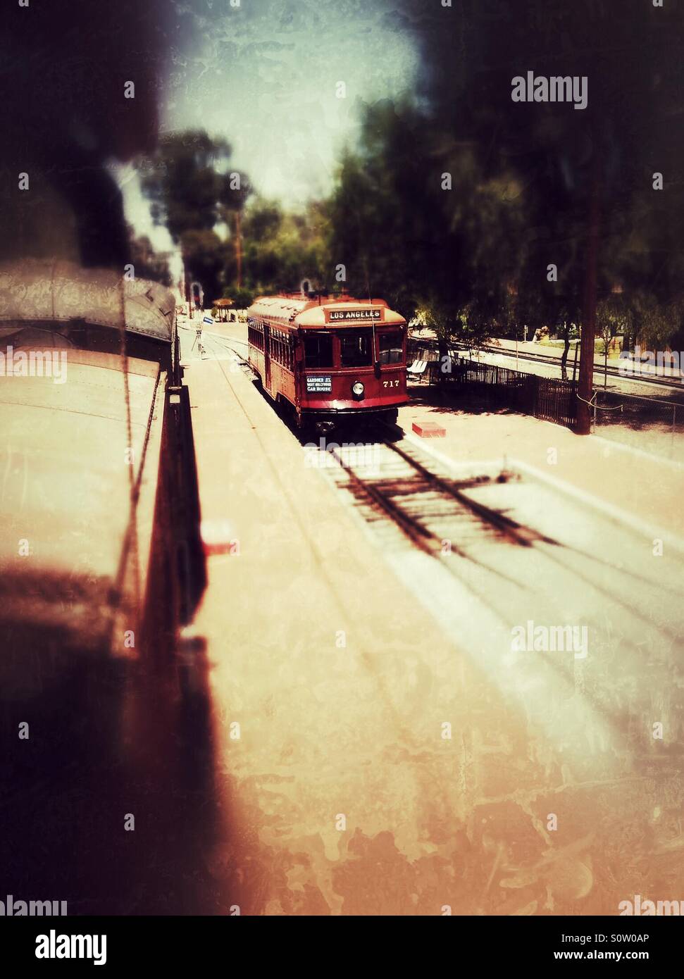 Red trolley car hi-res stock photography and images - Alamy