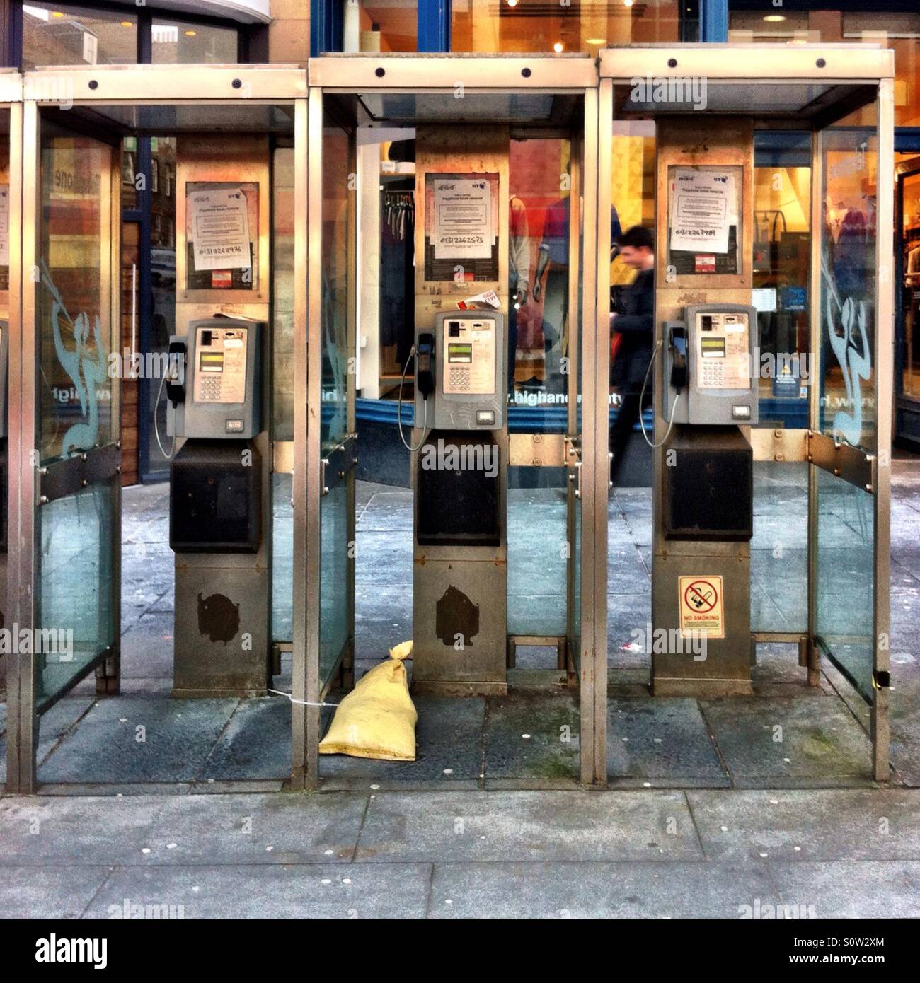Empty phone booths in Edinburgh, Scotland Stock Photo - Alamy