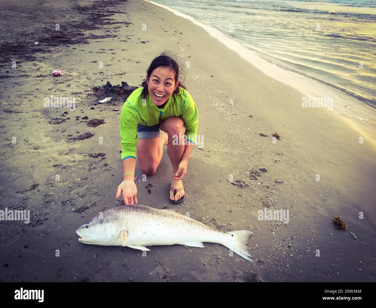 Asian woman fishing hi-res stock photography and images - Alamy