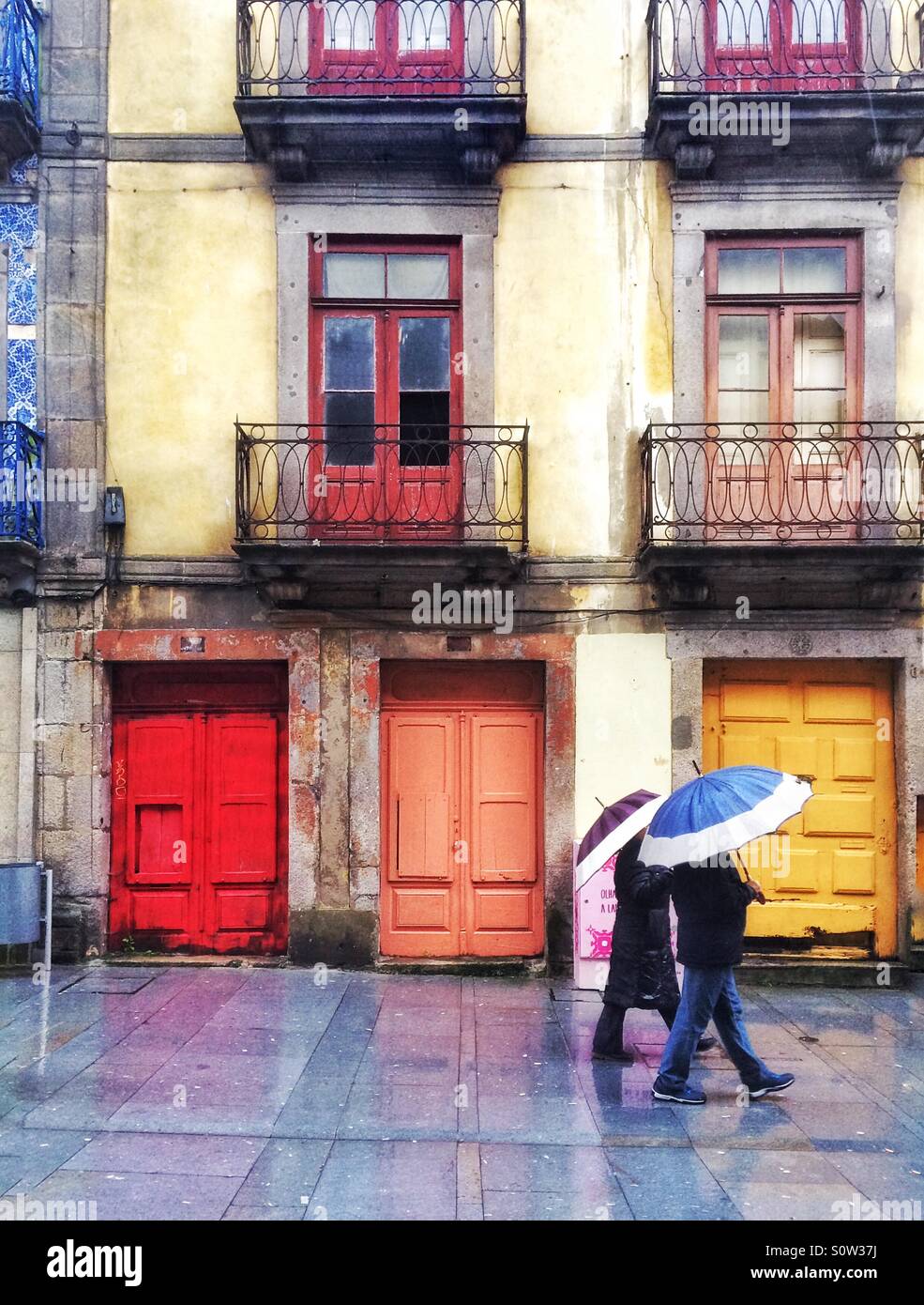 Inclement weather, Porto, Portugal Stock Photo - Alamy