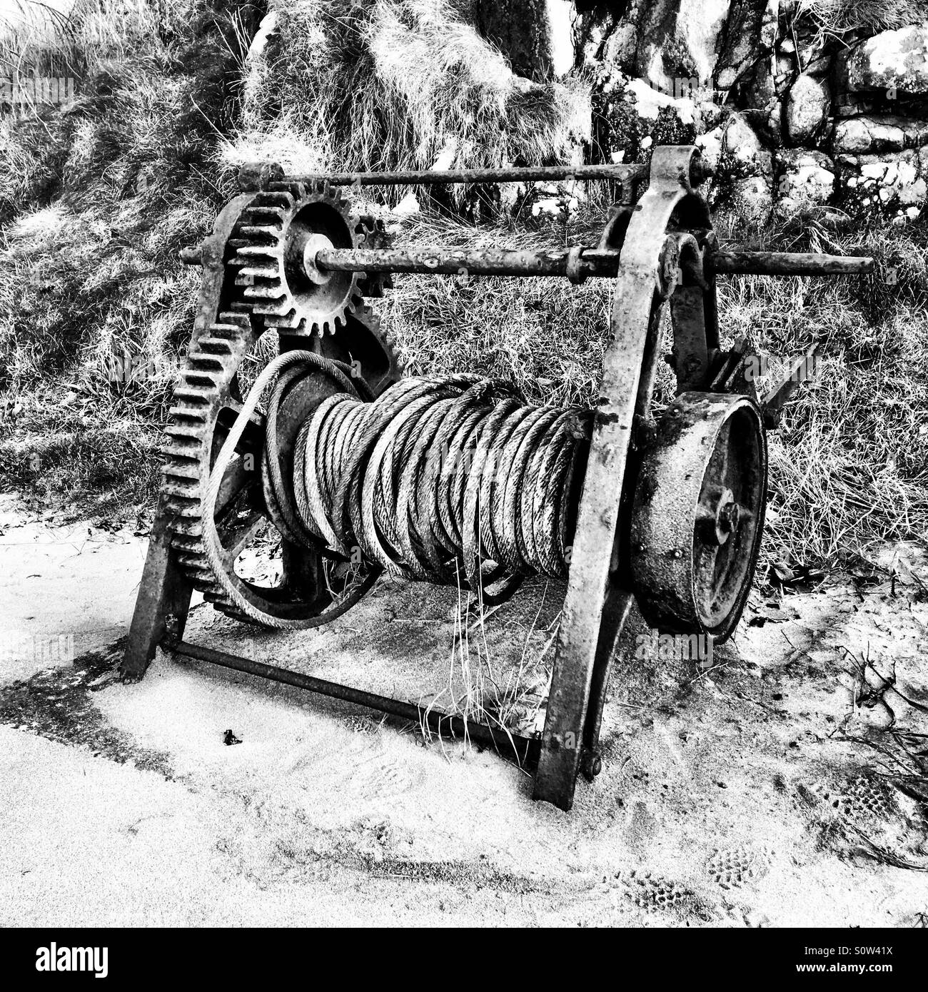 Winch boat Black and White Stock Photos & Images - Alamy