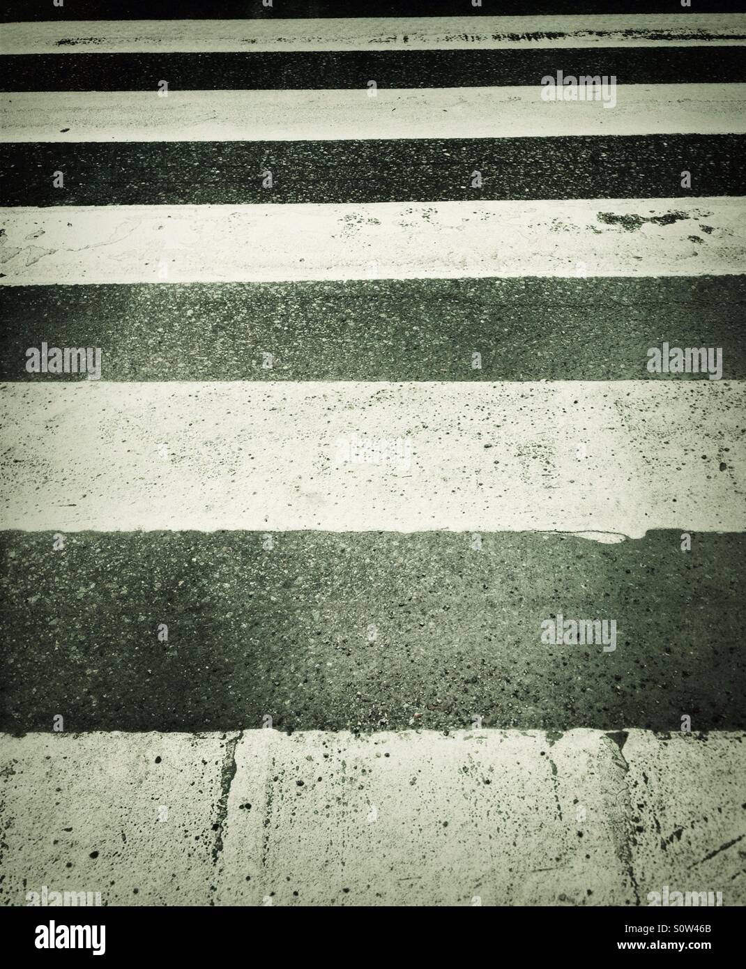 Zebra crossing worn out in Sweden Stock Photo - Alamy