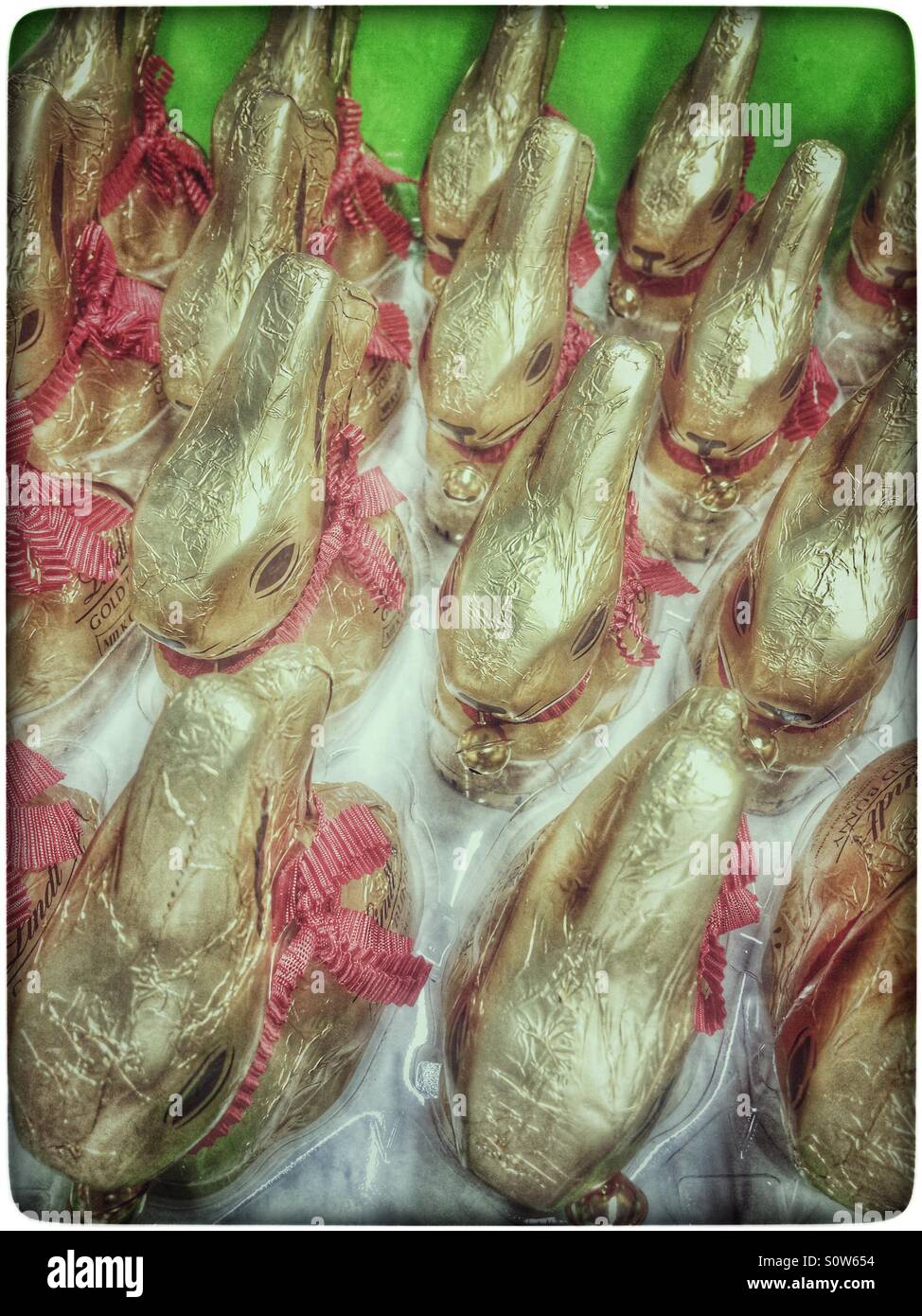 Lindt chocolate Easter bunnies Stock Photo - Alamy
