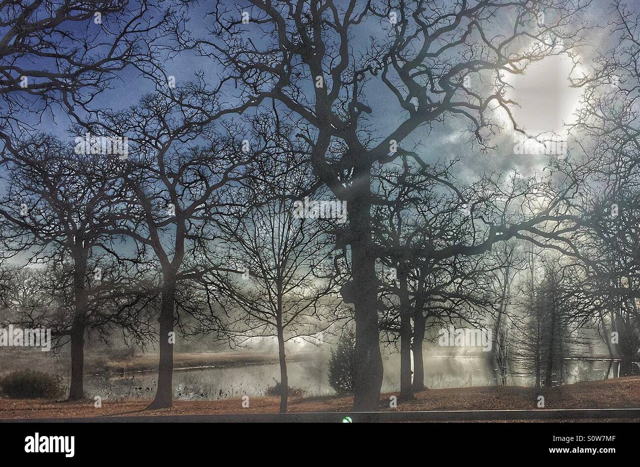 Smoke on the water Stock Photo - Alamy