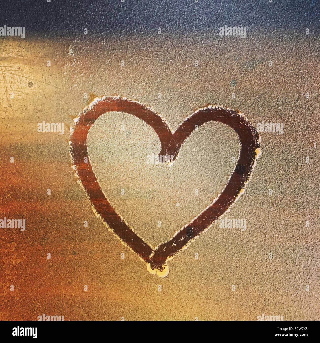 Love heart in the dust Stock Photo - Alamy