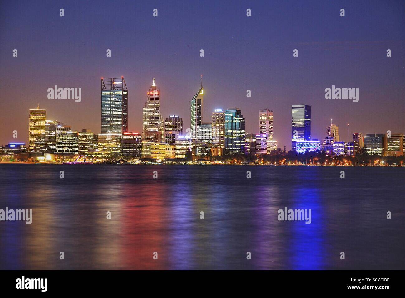 Perth city skyline Stock Photo - Alamy