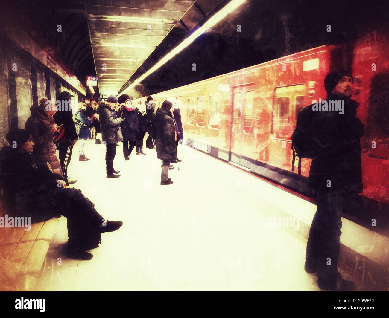 Metro Platform on Helsinki Stock Photo - Alamy