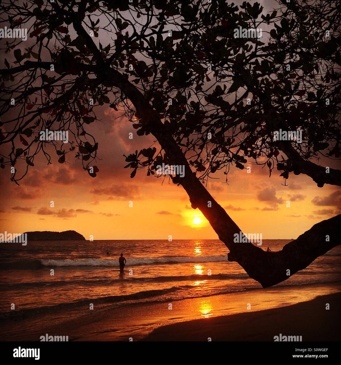 Sunset Costa Rica Stock Photo - Alamy