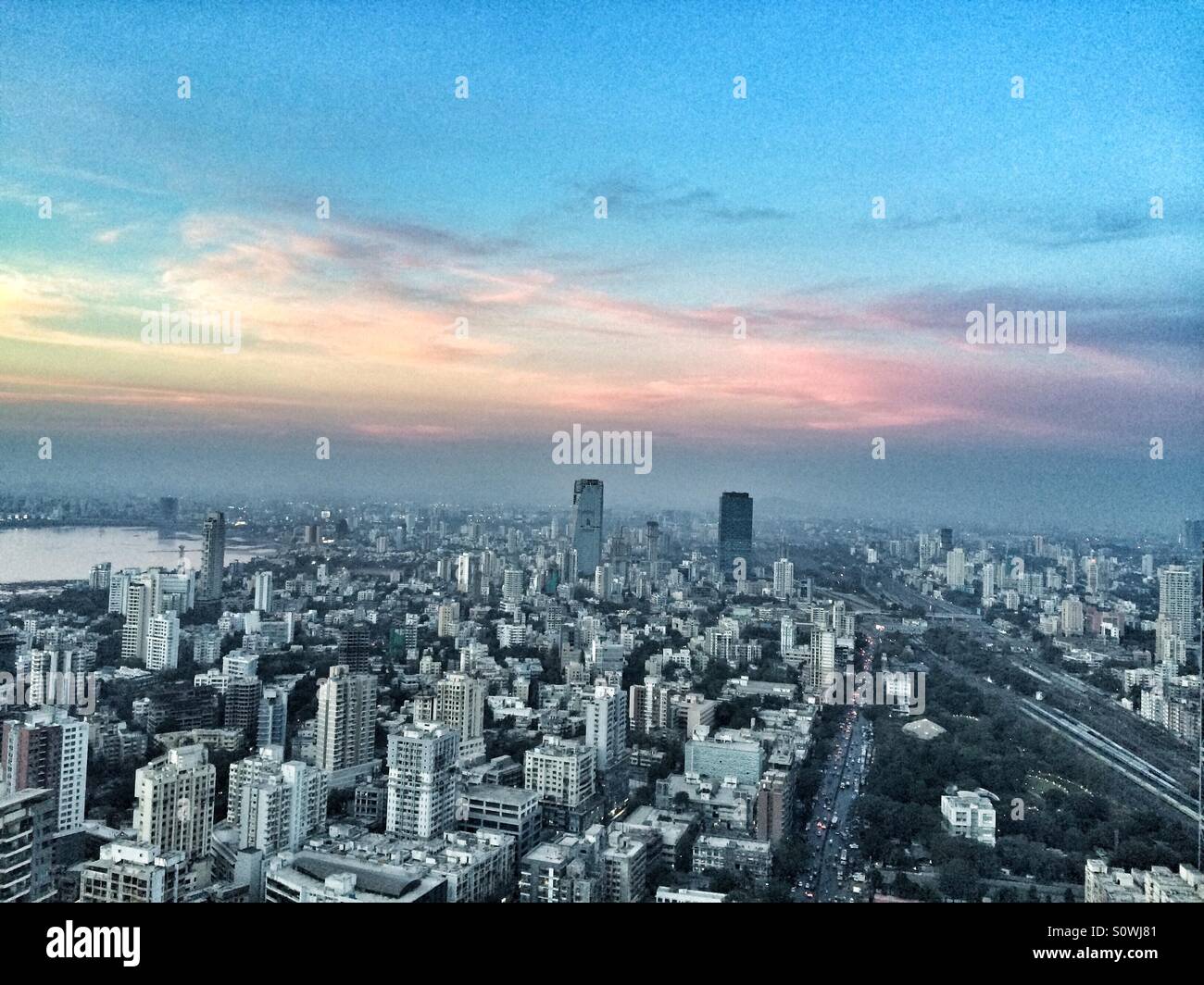 Aerial view of south Mumbai from upcoming high rise in lower parel by ... Aerial view of south Mumbai from upcoming high rise in lower parel by ...