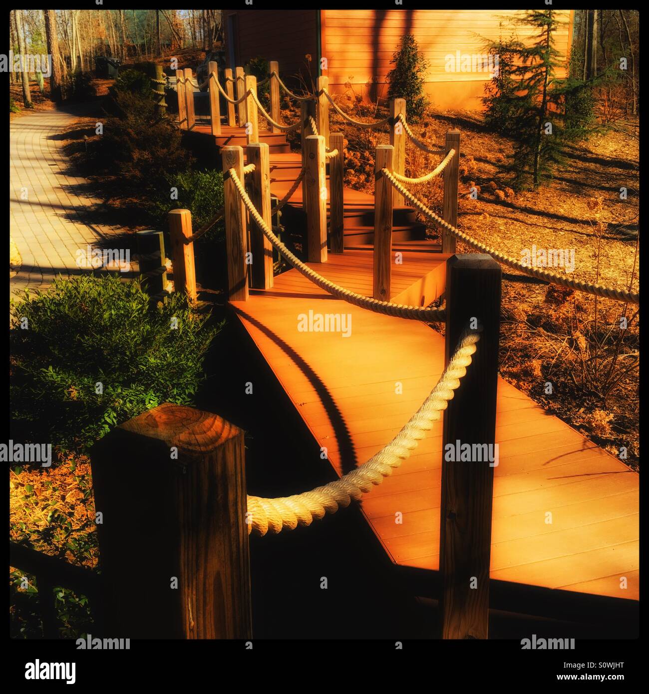 Roped walkway hi-res stock photography and images - Alamy