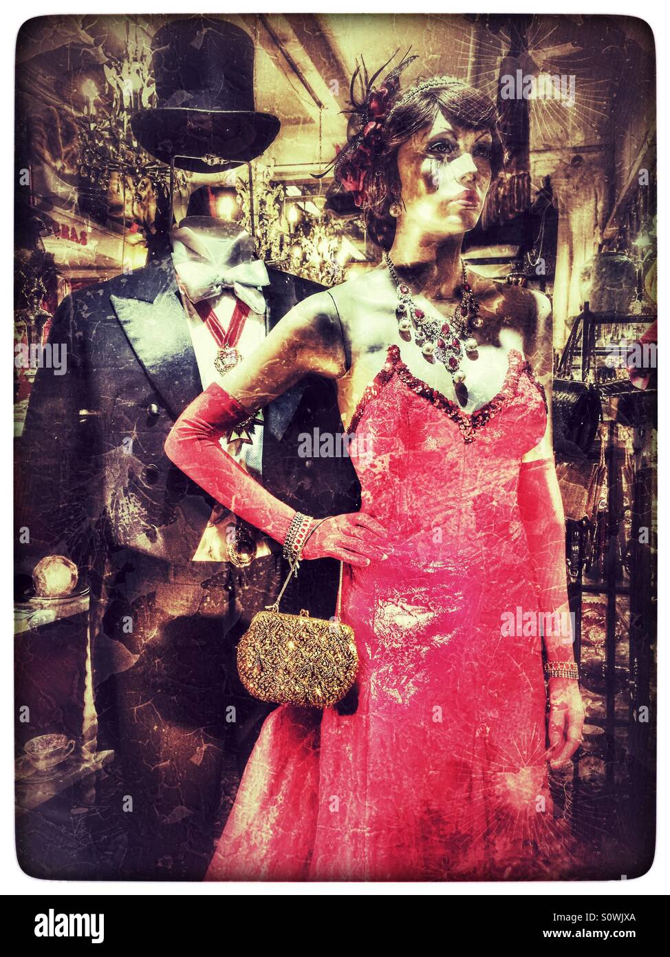 Window display in shop in the Long Street Antique Arcade in Cape Town ...