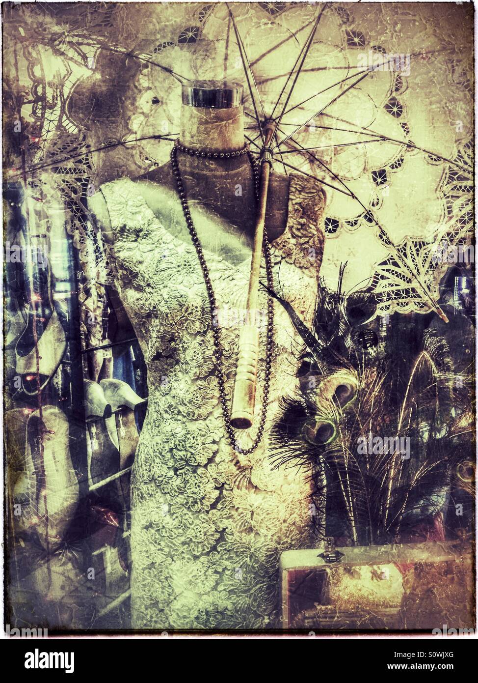 Window display in shop in the Long Street Antique Arcade in Cape Town ...