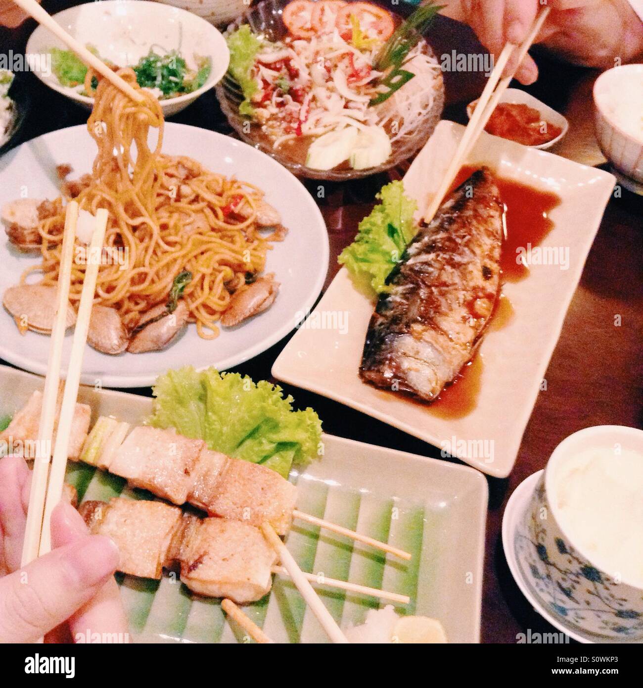 Japanese family dinner hi-res stock photography and images - Alamy