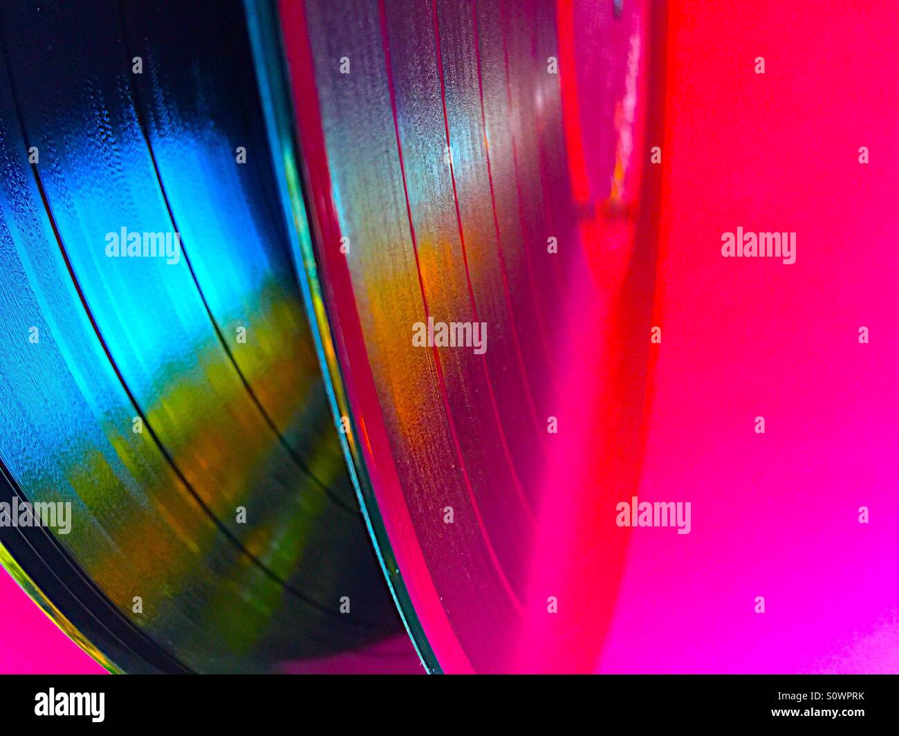 Vinyl records with copy space Stock Photo - Alamy