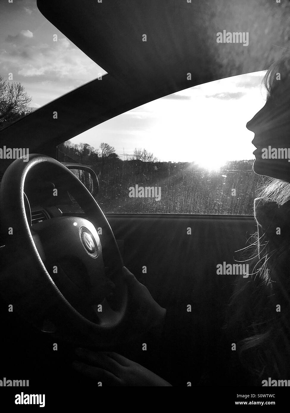 Vw car woman hi-res stock photography and images - Alamy