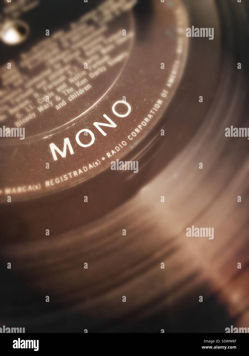 Vintage long playing vinyl record is recorded in mono Stock Photo - Alamy