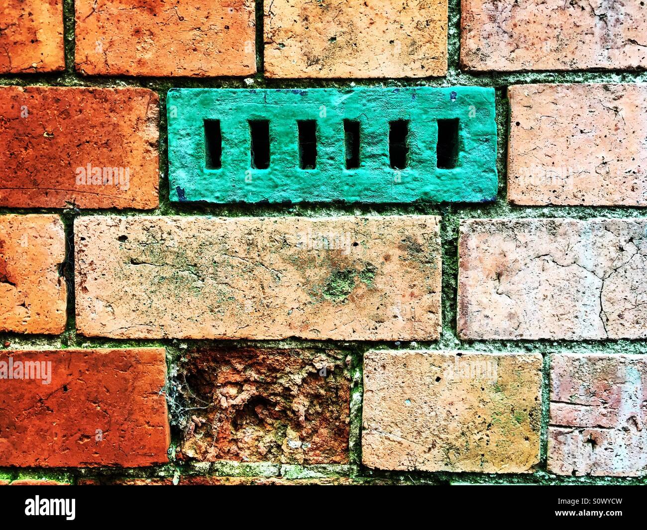 Brick wall with air vent hi-res stock photography and images - Alamy