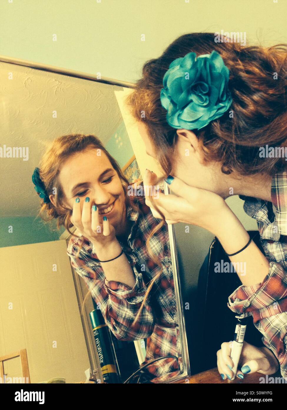 Getting ready for prom Stock Photo - Alamy