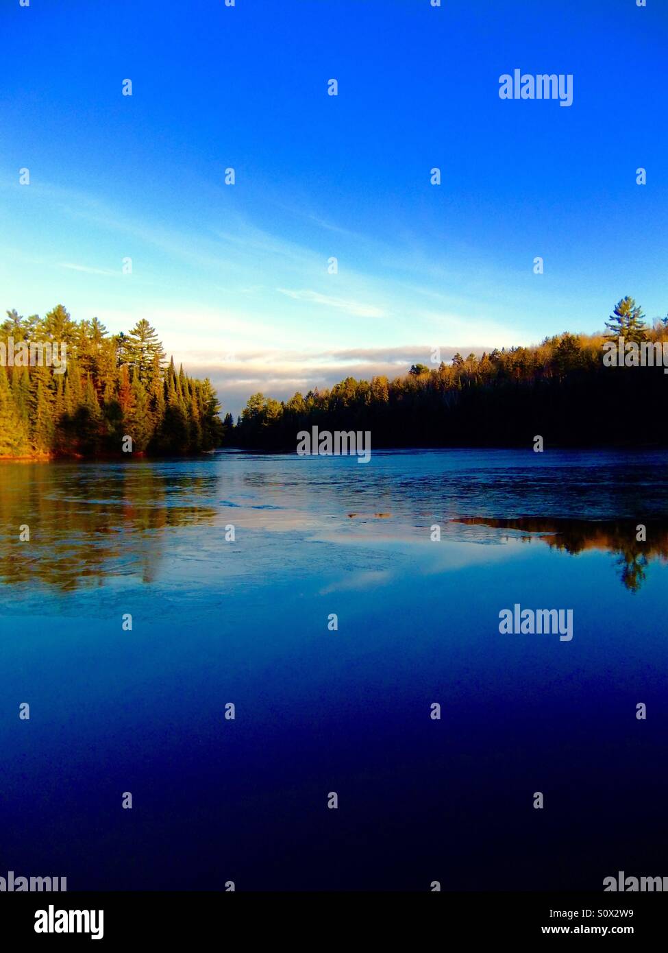 Lake Freezing Over Stock Photo - Alamy