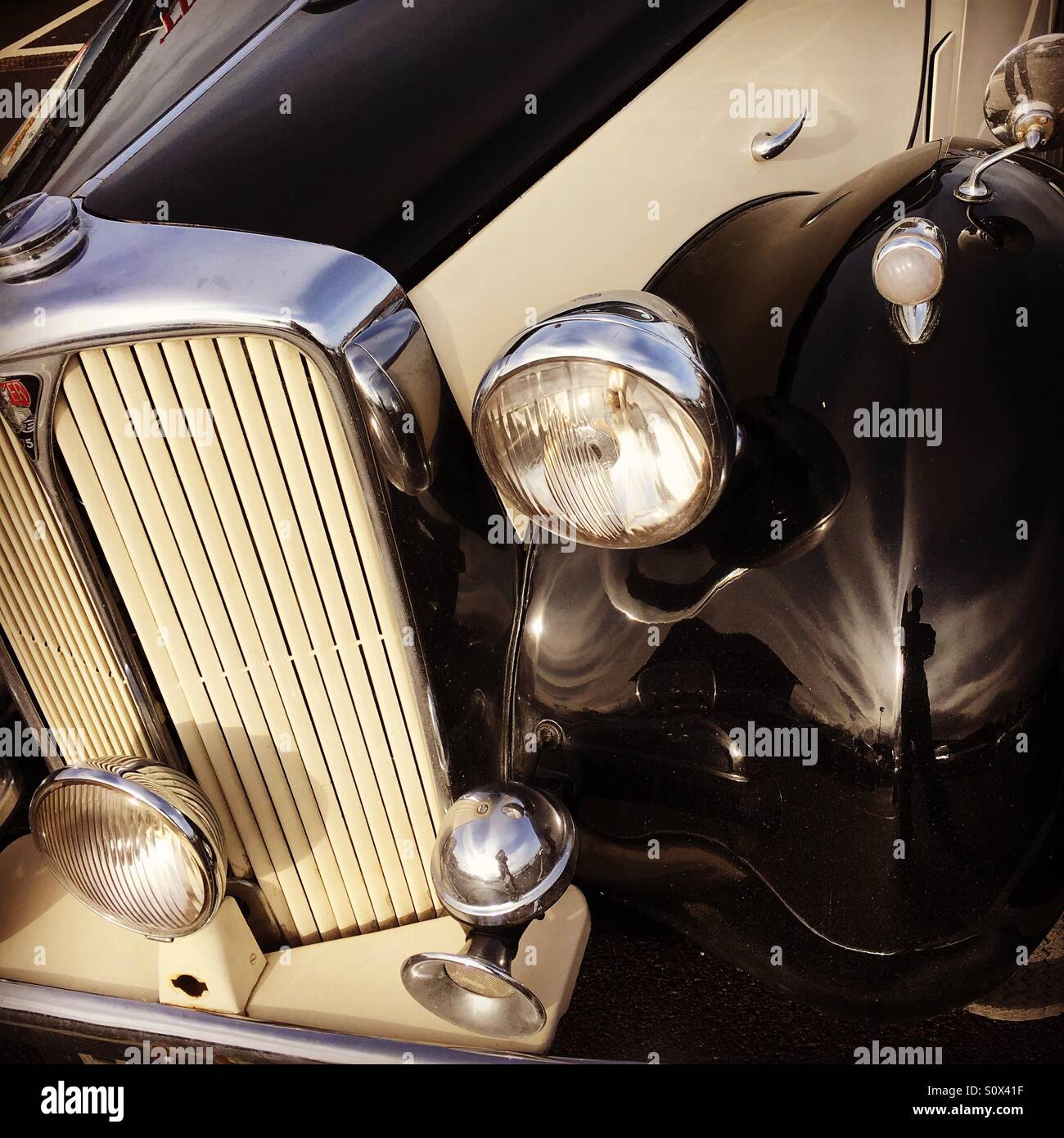 Front of an old classic car Stock Photo - Alamy