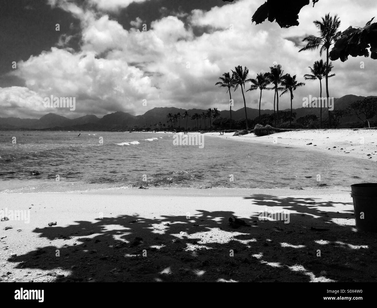Hawaii beach Black and White Stock Photos & Images - Alamy