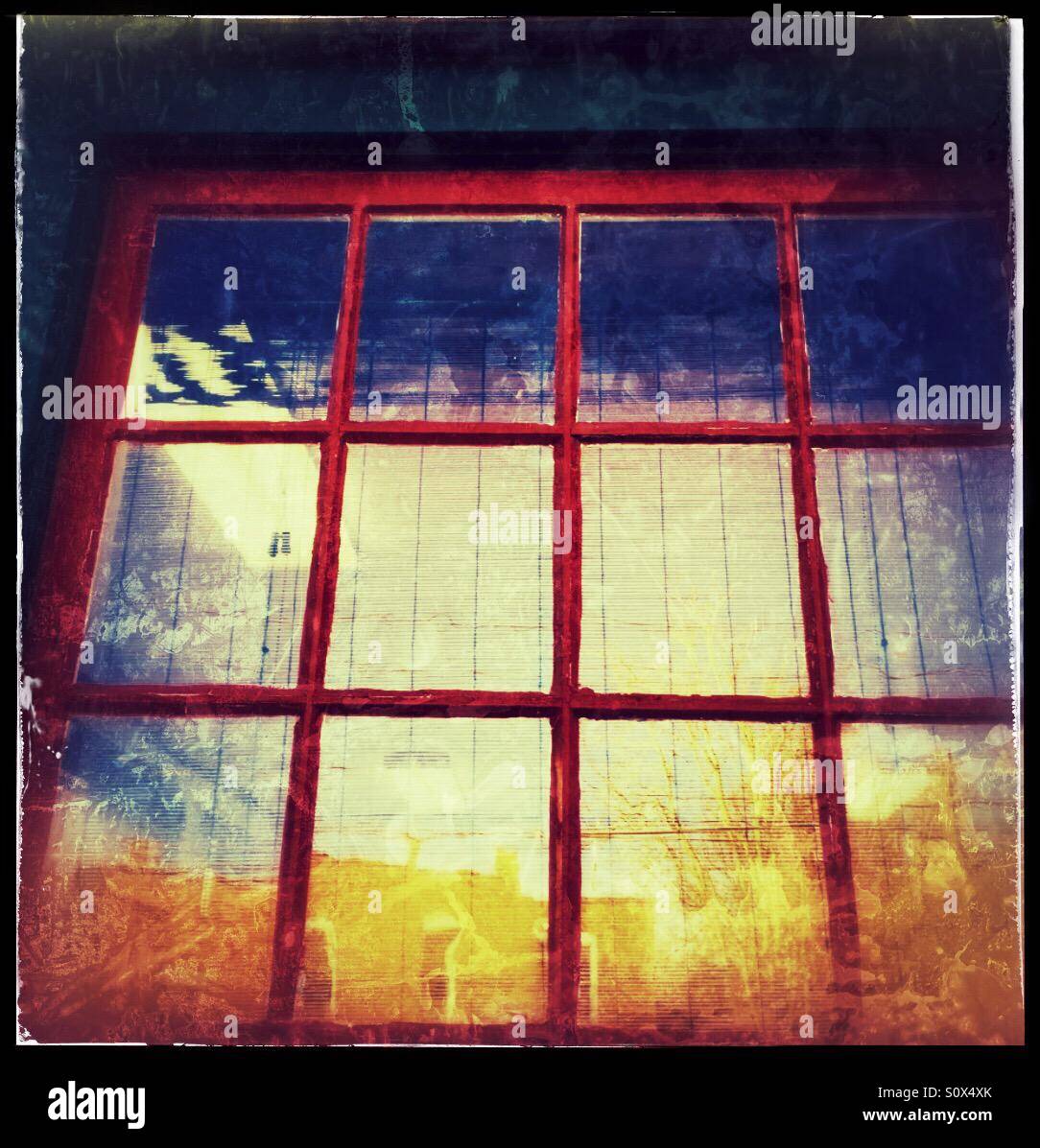 Old window using grain and grunge film Stock Photo - Alamy
