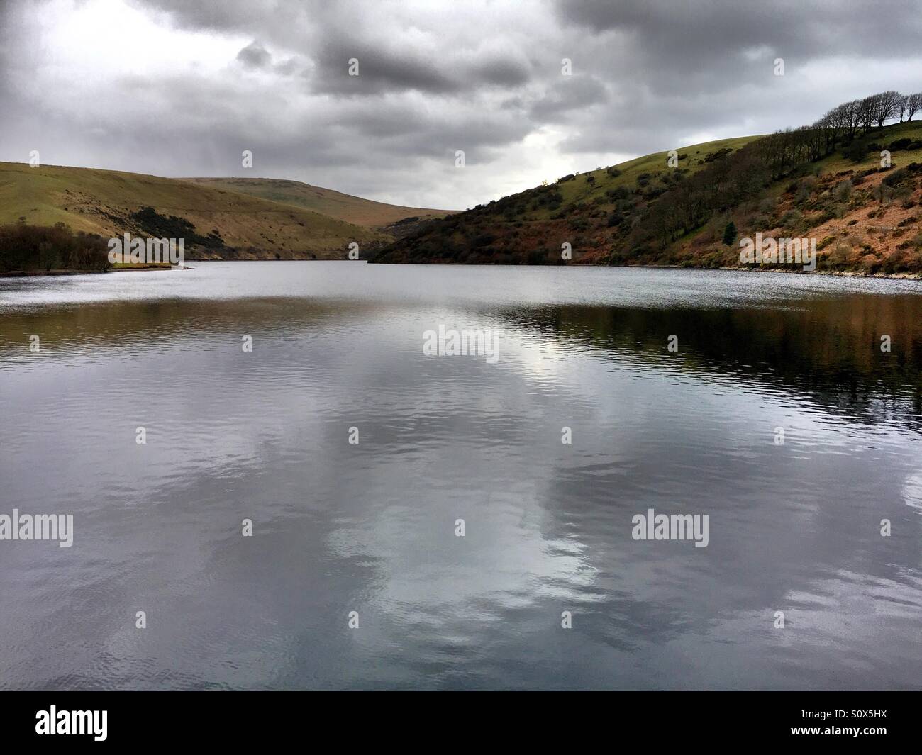 Landscape and reservoir Stock Photo - Alamy